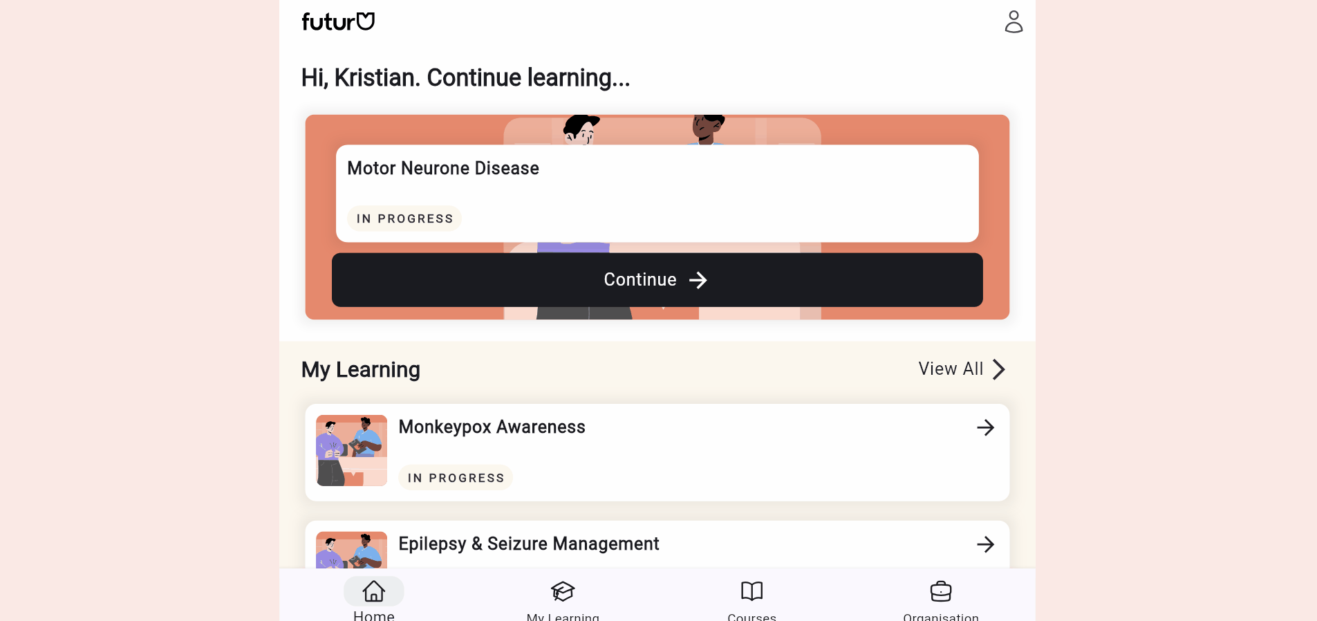 How to find and complete courses allocated by your organisation on the ...
